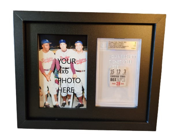 Beckett Ticket Stub w/ 4x6 Photo Opening Frame-NEW 8x10 size