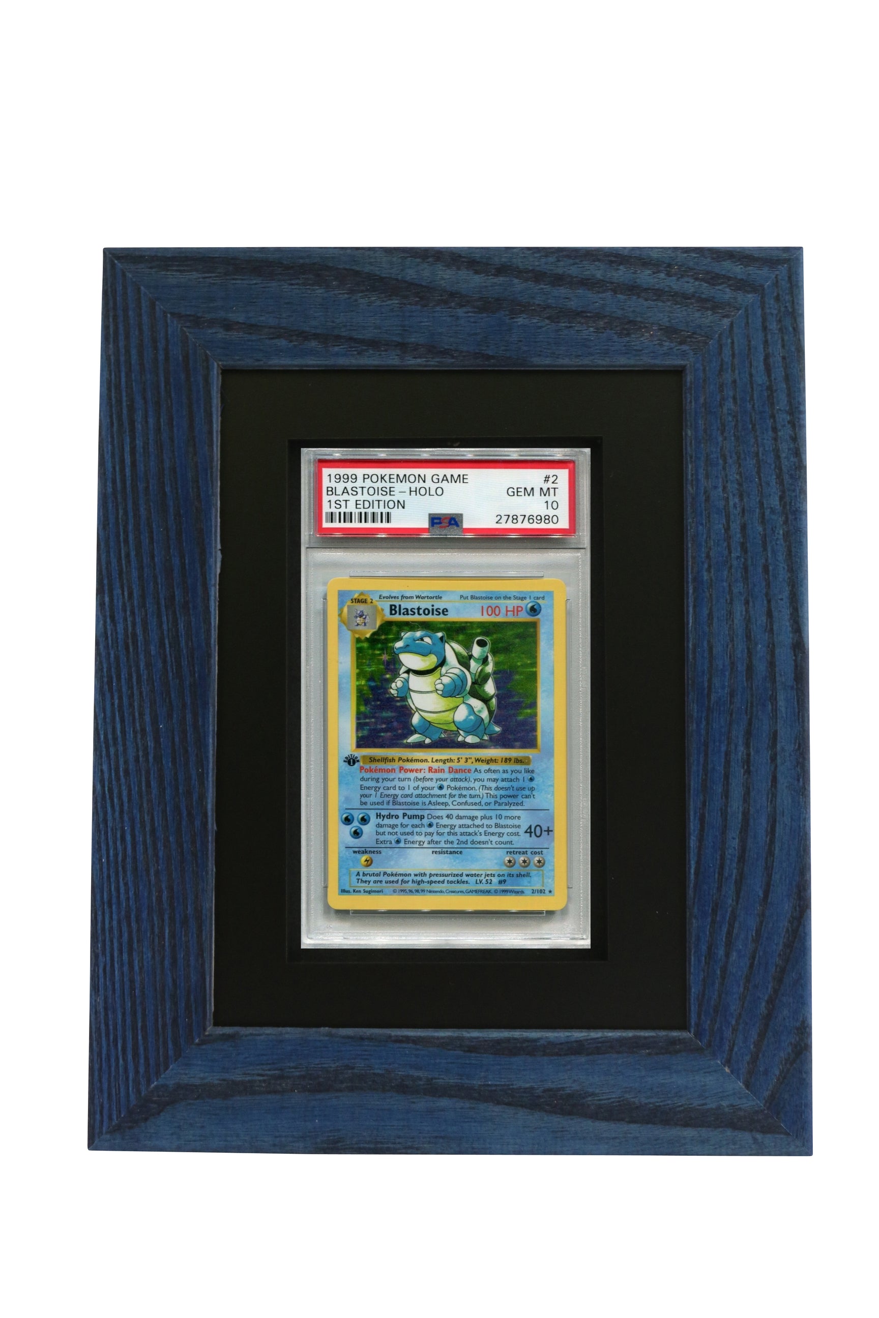 PSA Pokemon Card Framed Display-New Black with Blue Frame