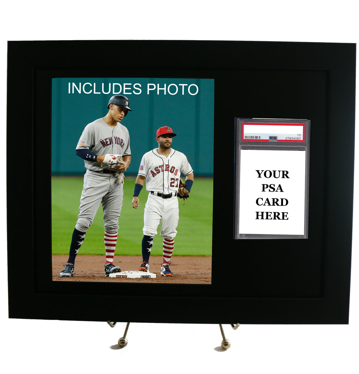 Sports Card Frame for YOUR PSA Graded Aaron Judge Card (INCLUDES PHOTO