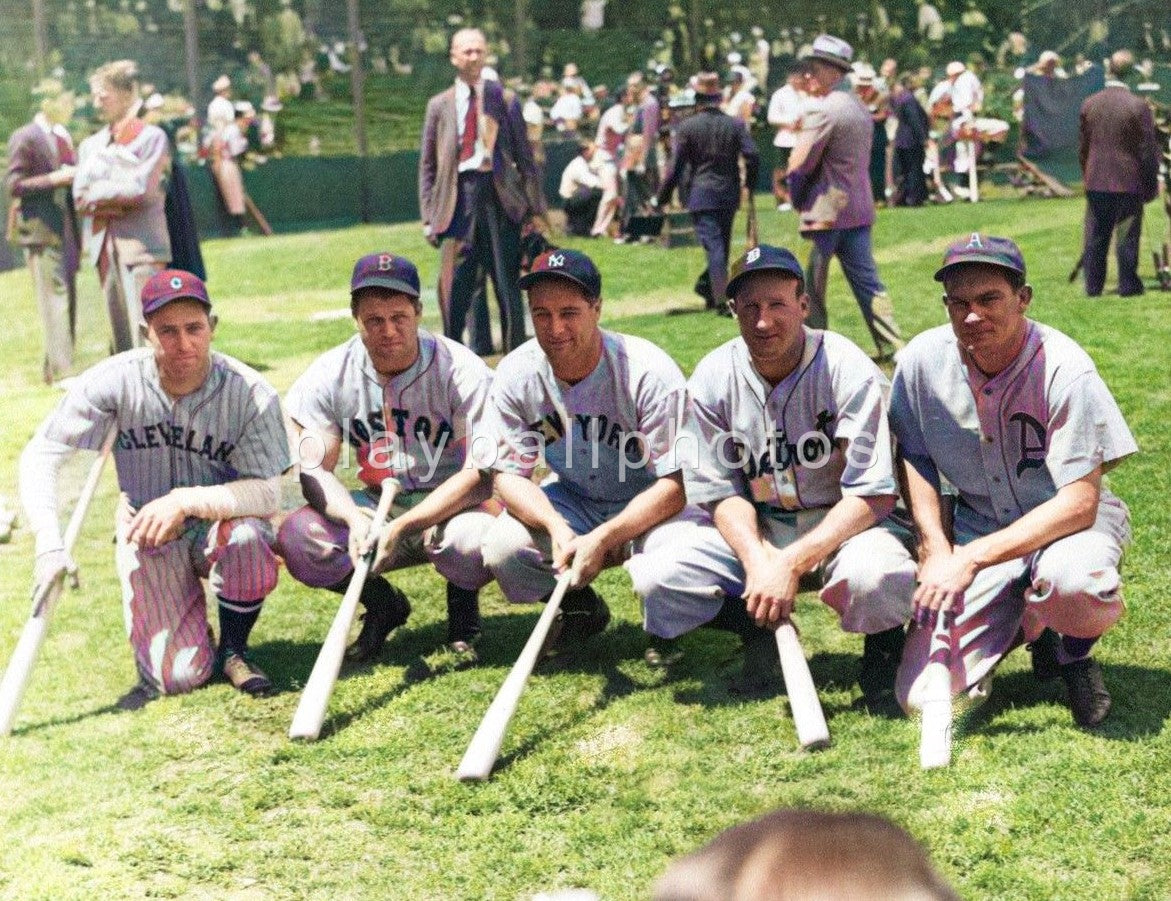 Jimmie Foxx & Lou Gehrig Colorized 8x10 Print