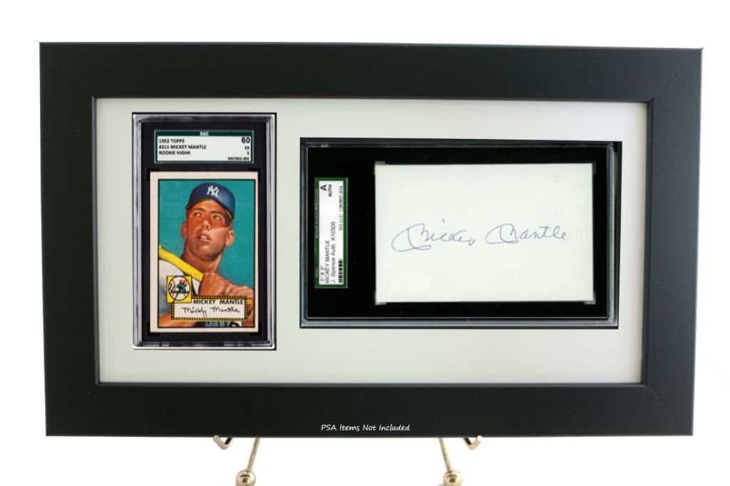 SGS Graded Sports Card Frame with JSA/SCG Slabbed 3 x 5 Autograph Open